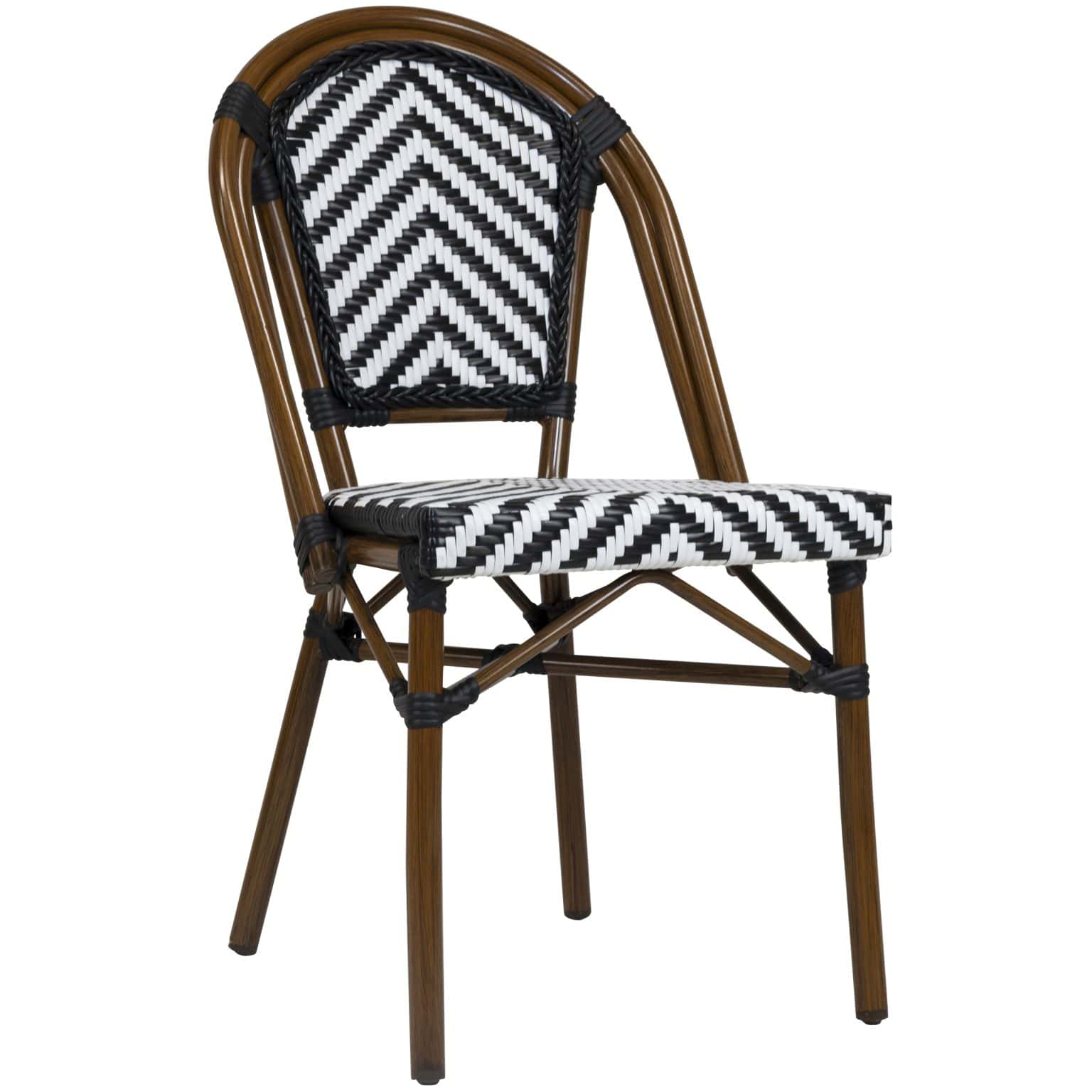 Toby-I Terrasstoel - Bamboo/Zwart-Wit - Kaja