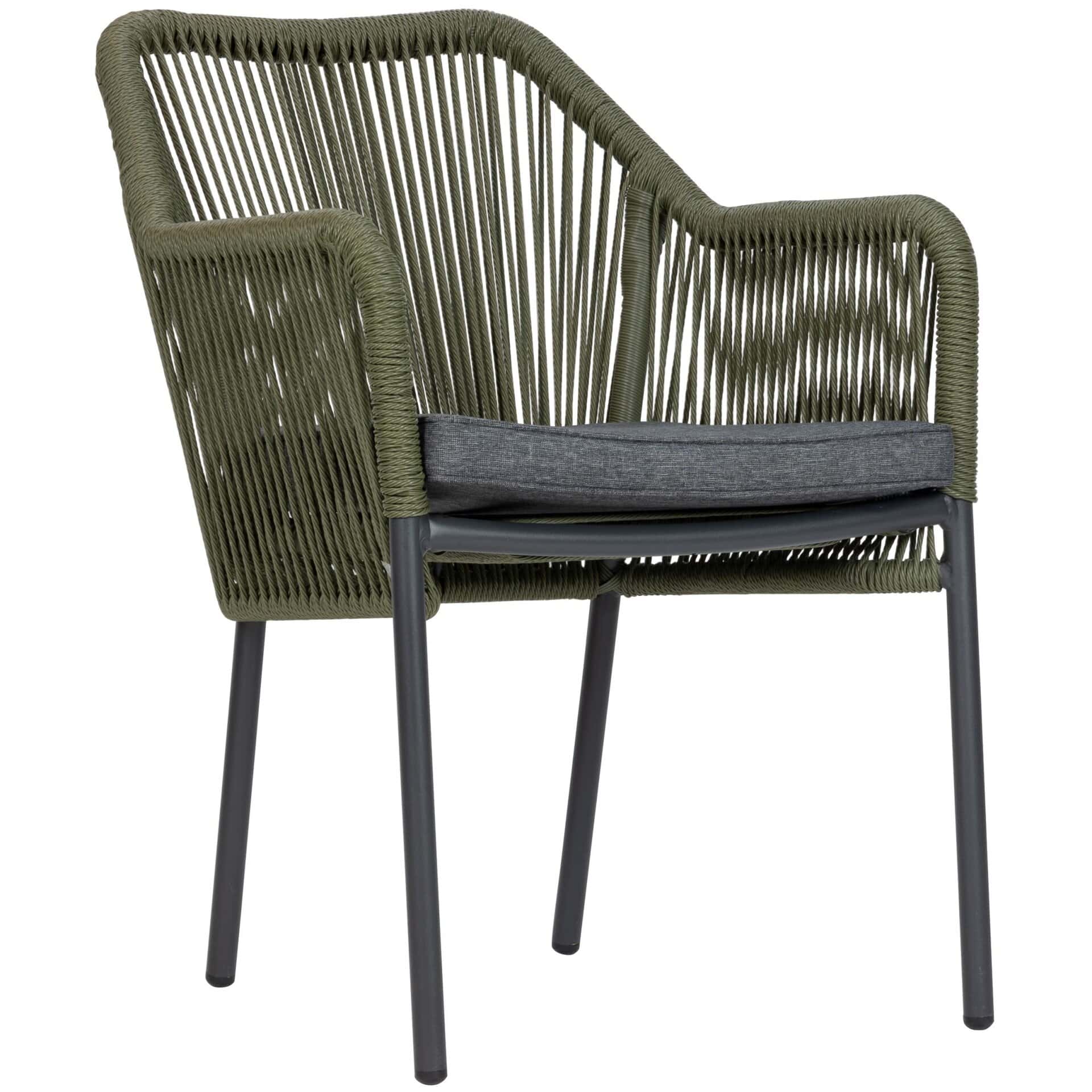 Baleric Terrasstoel – Charcoal/Naturel | Kaja